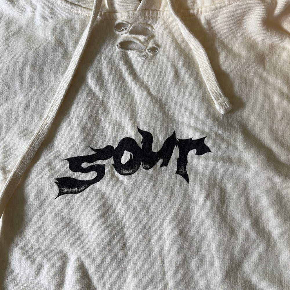 Olivia Rodrigo Sour Official Merchandise Cream Hoodie - Gem